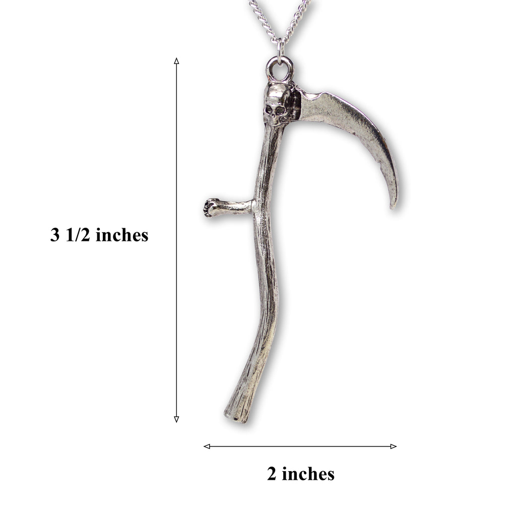 Grim Reaper Sickle with Skull Medieval Renaissance Pendant Necklace NK ...